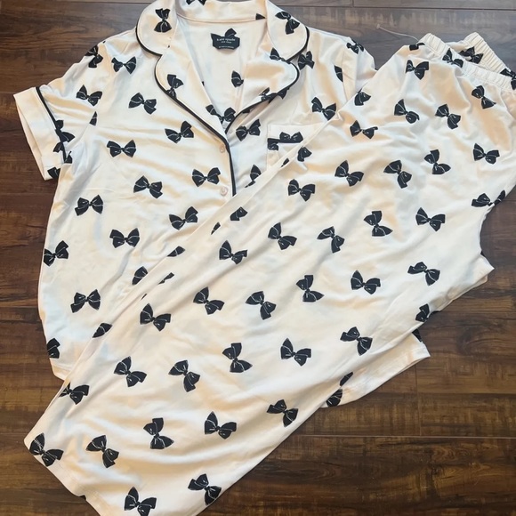 kate spade | Intimates & Sleepwear | Kate Spade Pink Pajama Set Bow ...